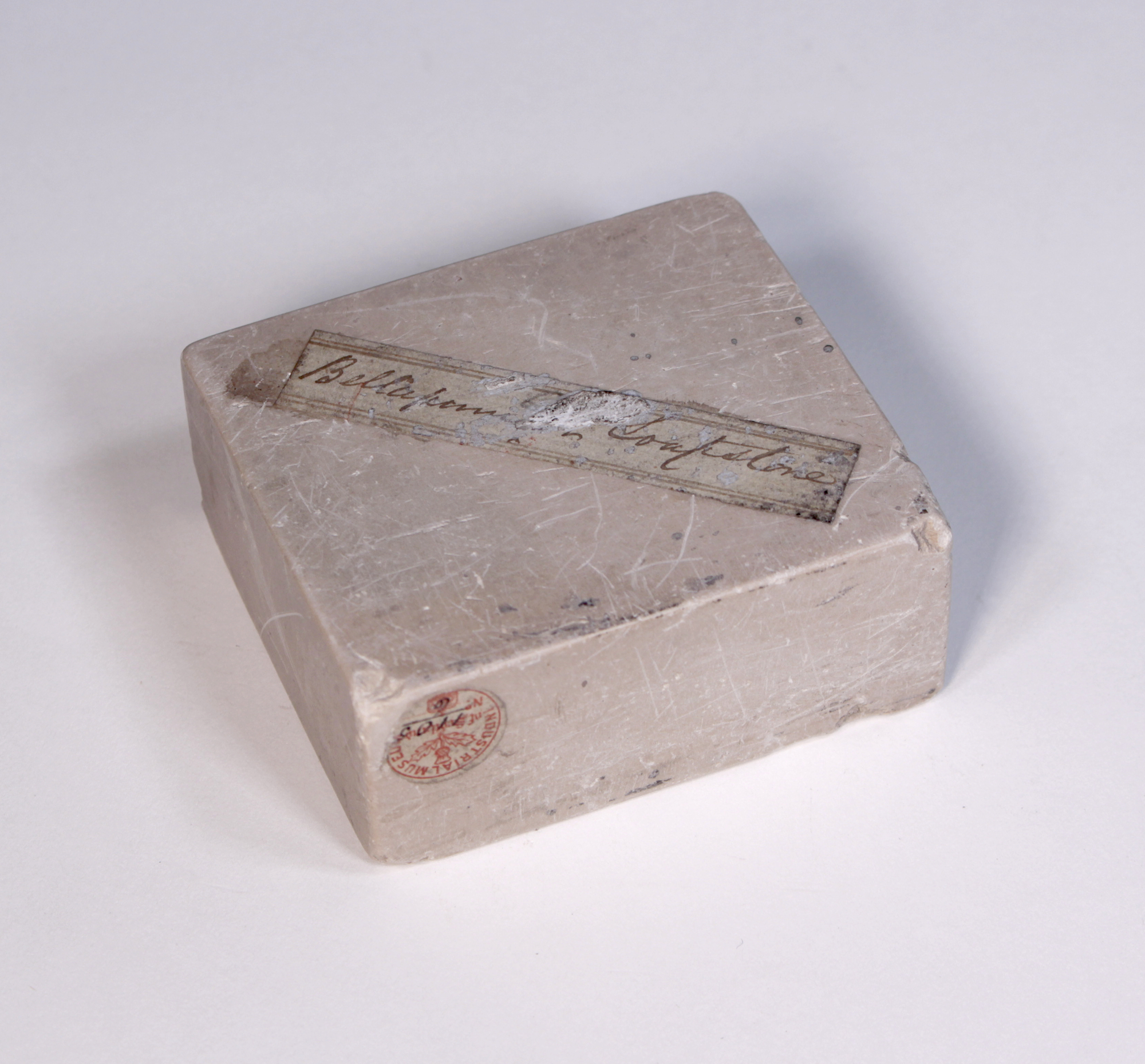 Specimen / chunam / shell lime plaster / manufacture / sample